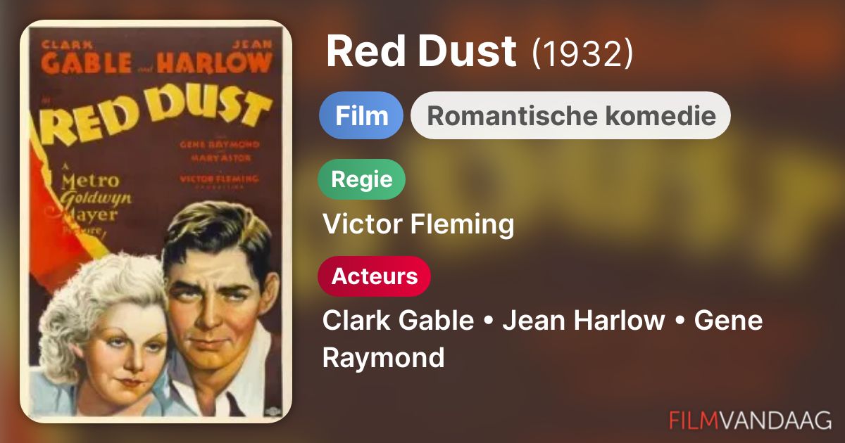 Red Dust (film, 1932) - FilmVandaag.nl