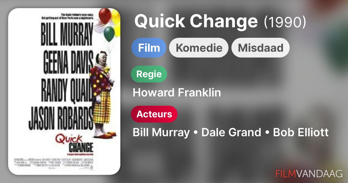 Quick Change (film, 1990) - FilmVandaag.nl
