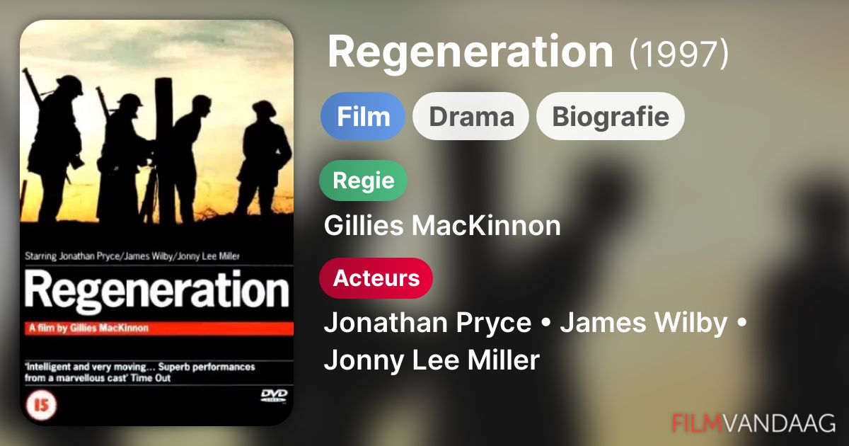 Regeneration (film, 1997) - FilmVandaag.nl