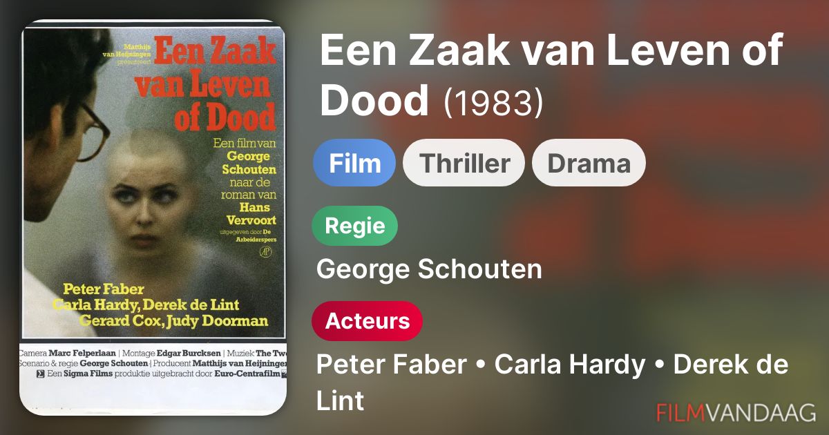 Een Zaak van Leven of Dood (film, 1983) - FilmVandaag.nl