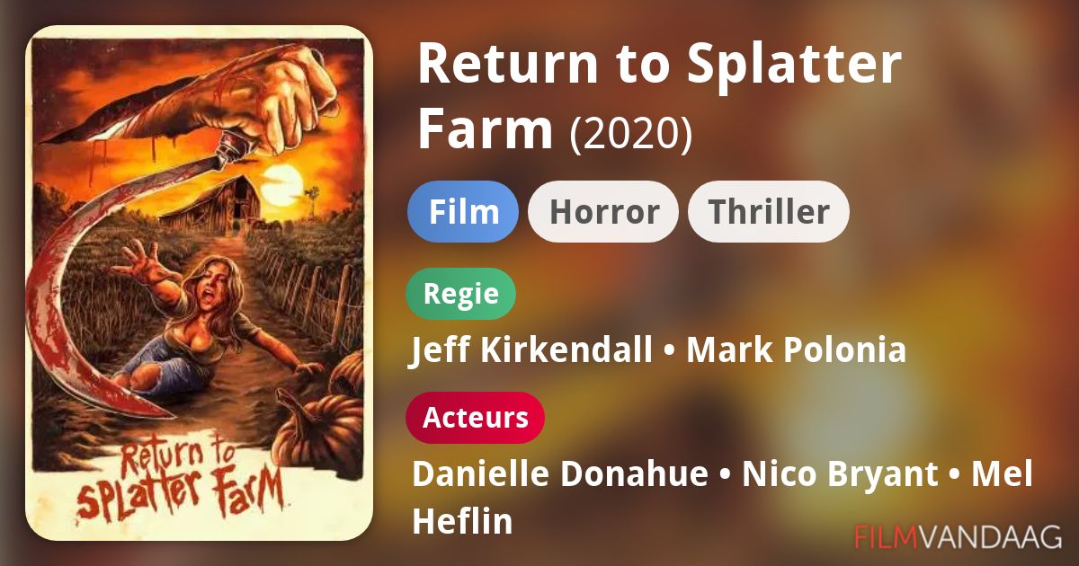 Return to Splatter Farm (film, 2020) - FilmVandaag.nl