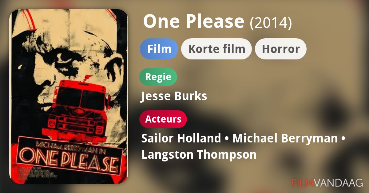 One Please (film, 2014) - FilmVandaag.nl