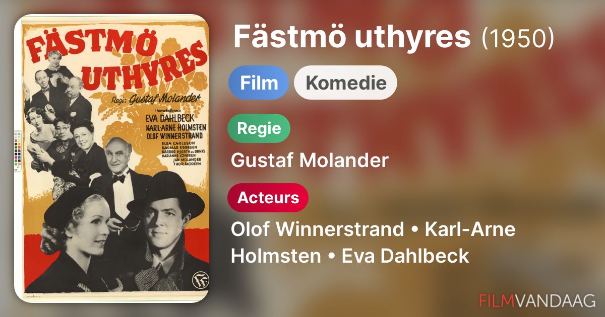 Fästmö uthyres (film, 1950) - FilmVandaag.nl