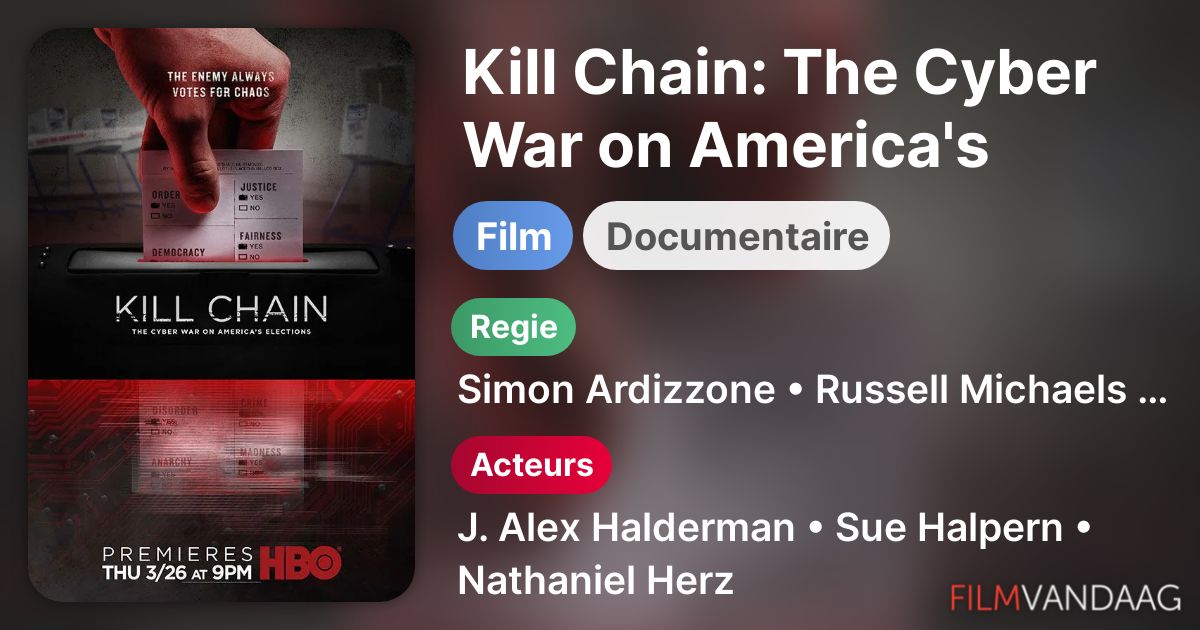 Kill Chain: The Cyber War on America's Elections (film, 2020 ...