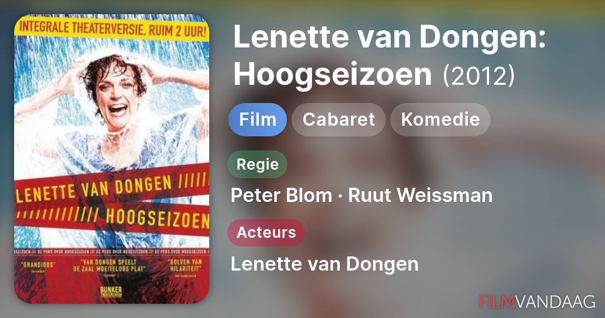 Lenette van Dongen: Hoogseizoen (film, 2012) - FilmVandaag.nl