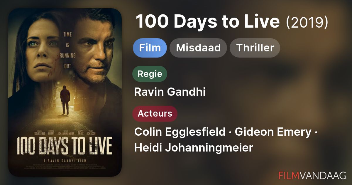 100 Days to Live (film, 2019) - FilmVandaag.nl
