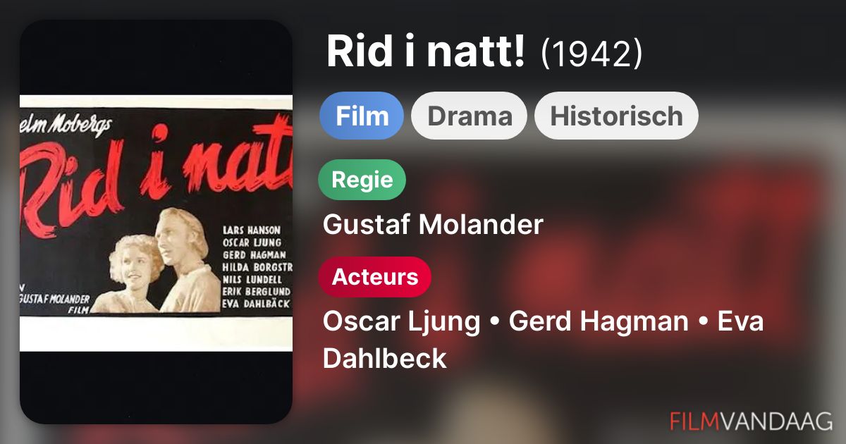 Rid i natt! (film, 1942) - FilmVandaag.nl