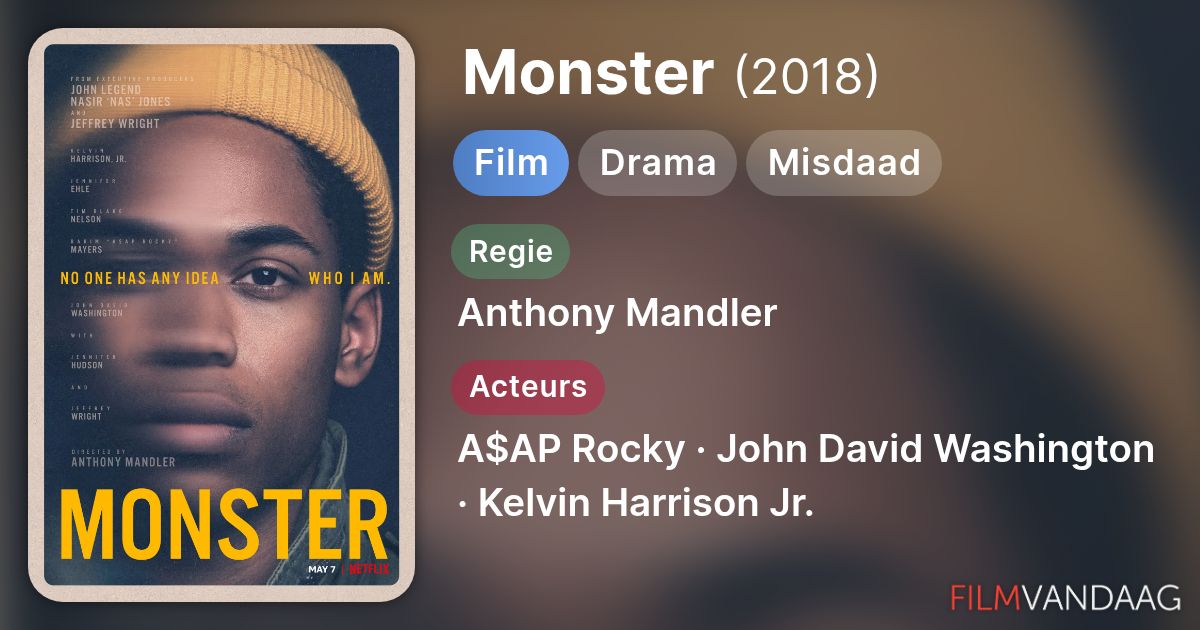 Alle acteurs in Monster (film, 2018) - FilmVandaag.nl