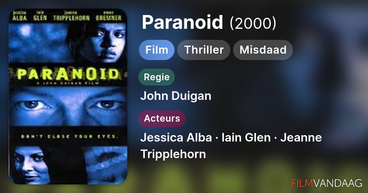 Paranoid (film, 2000) - FilmVandaag.nl