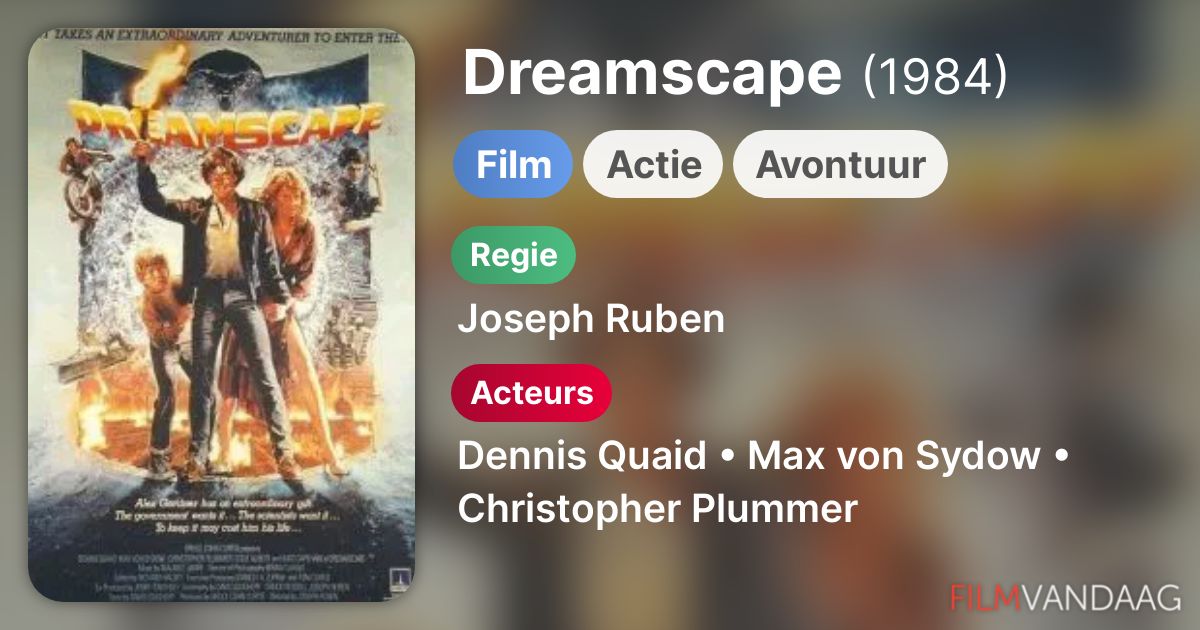Dreamscape (film, 1984) - FilmVandaag.nl