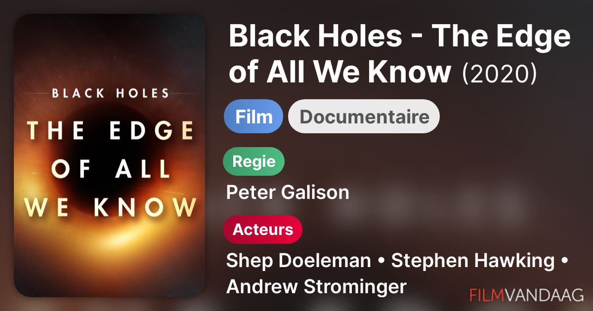 Black Holes - The Edge of All We Know (film, 2020) Nu Online Kijken ...