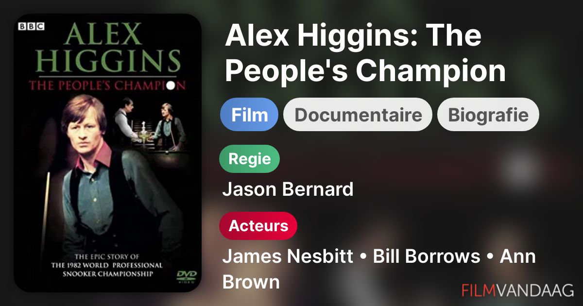 Alex Higgins: The People's Champion (film, 2010) - FilmVandaag.nl