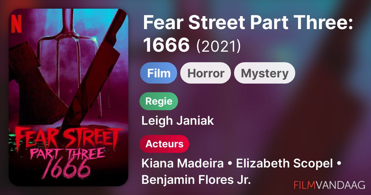 Fear Street Part Three: 1666 (film, 2021) - FilmVandaag.nl