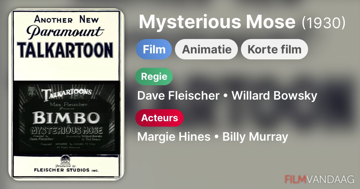 Mysterious Mose (film, 1930) - FilmVandaag.nl
