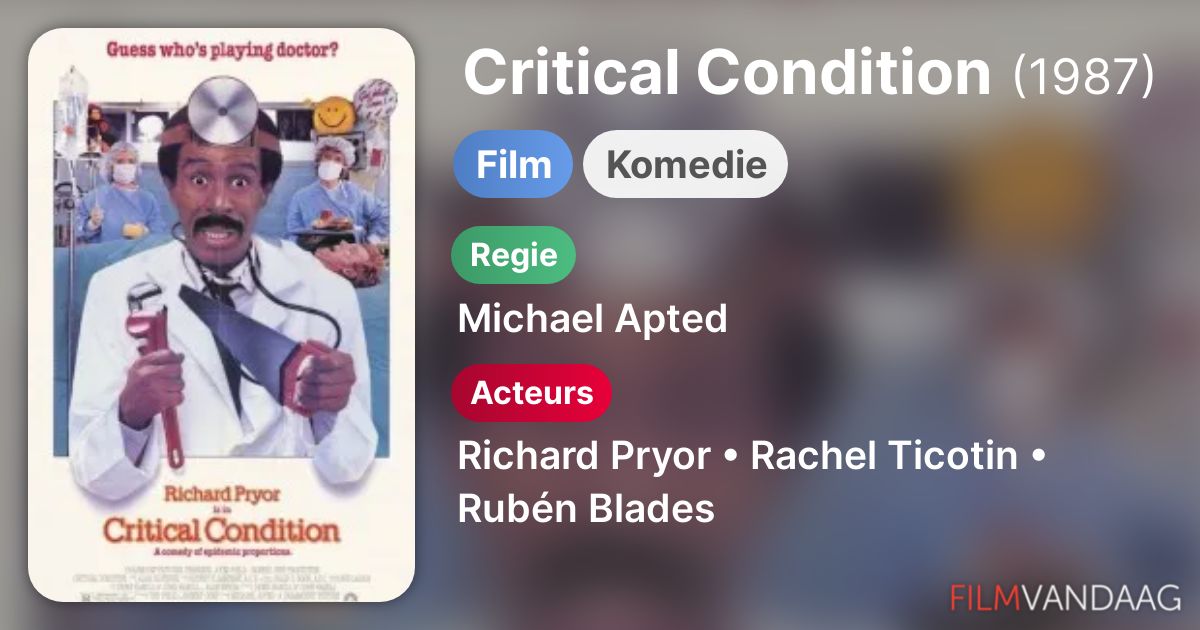 Critical Condition (film, 1987) - FilmVandaag.nl