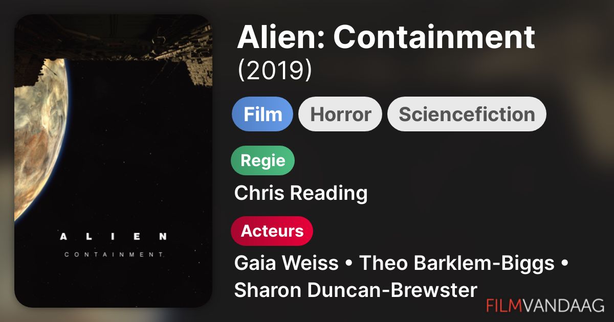 Alien: Containment (film, 2019) - FilmVandaag.nl