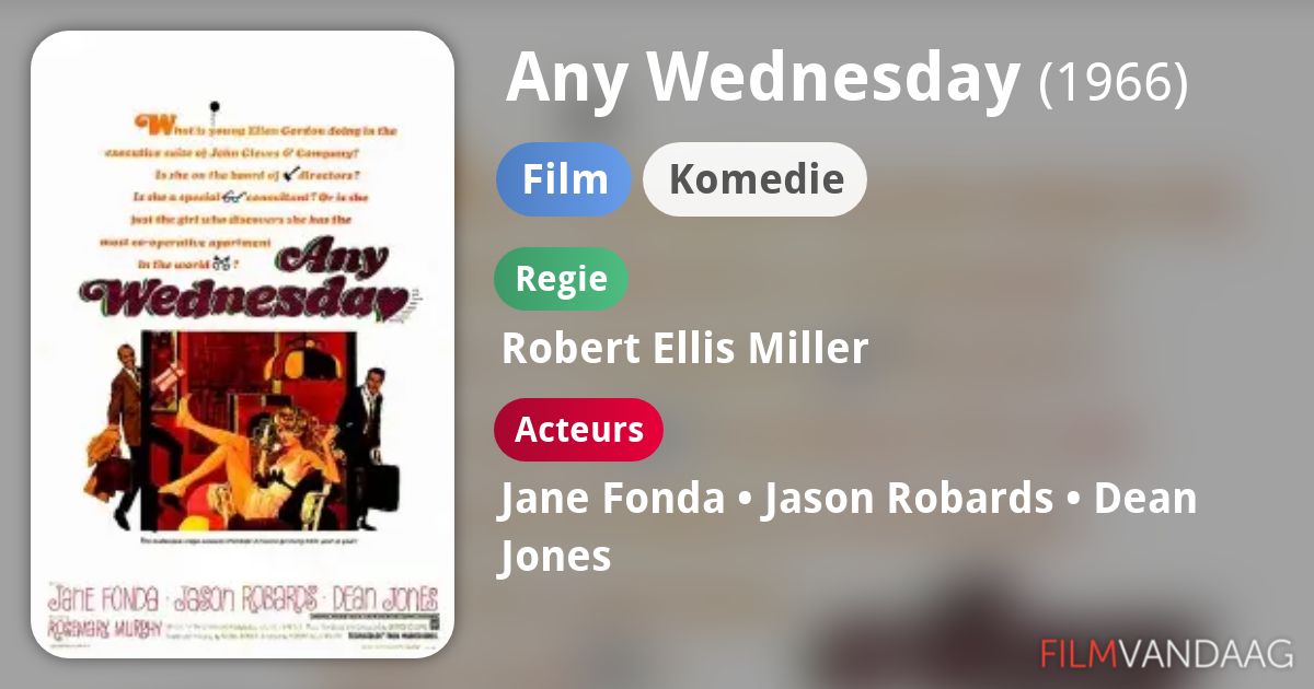 Any Wednesday (film, 1966) - FilmVandaag.nl