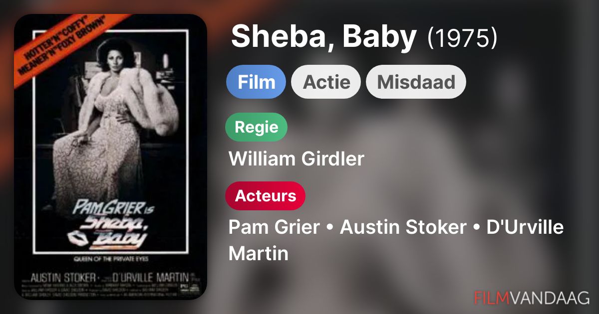 Sheba, Baby (film, 1975) - FilmVandaag.nl