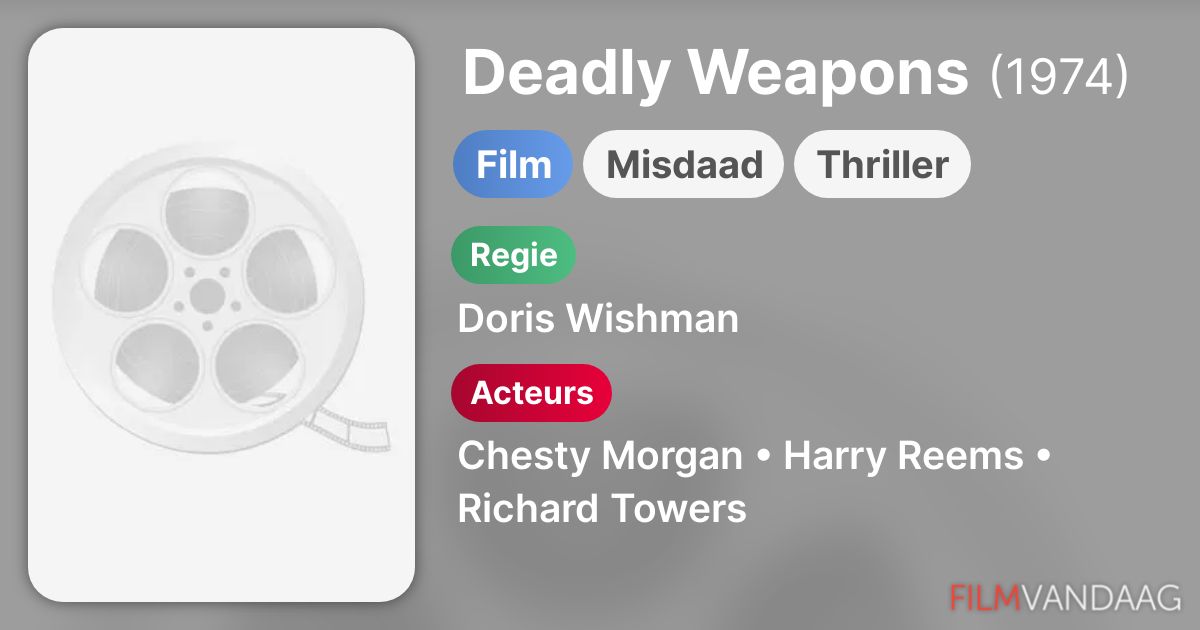 Deadly Weapons (film, 1974) - FilmVandaag.nl