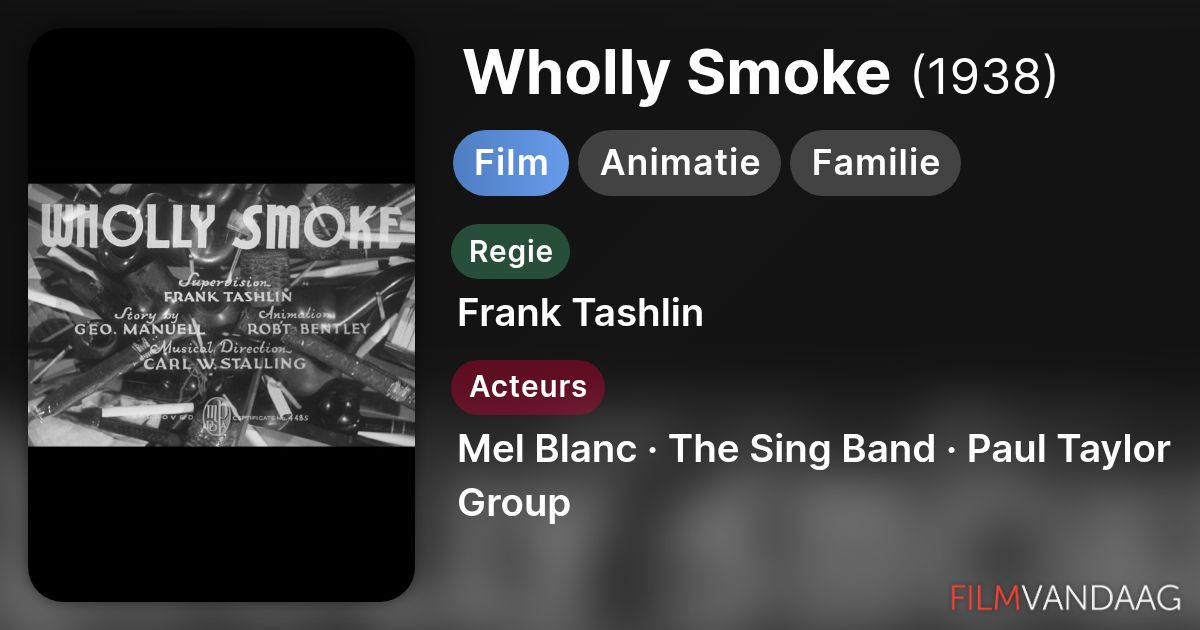 Wholly Smoke (film, 1938) - FilmVandaag.nl