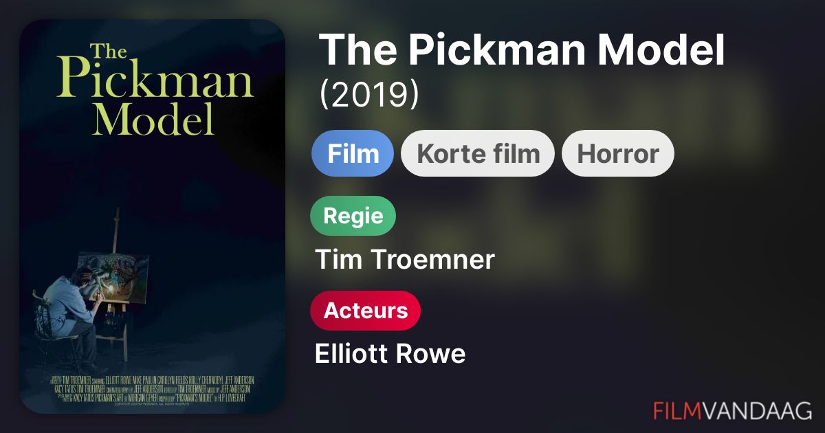 The Pickman Model (film, 2019) - FilmVandaag.nl