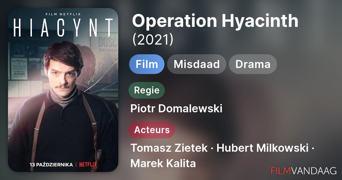 Operation Hyacinth (film, 2021) kopen op dvd of blu-ray - FilmVandaag.nl