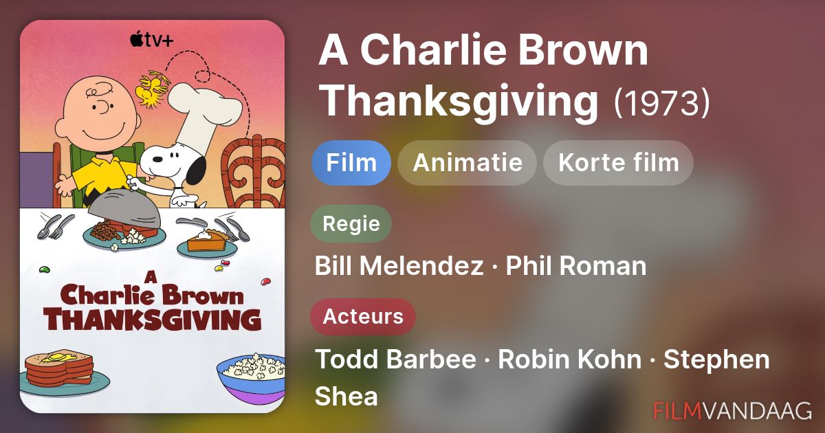 A Charlie Brown Thanksgiving (film, 1973) - FilmVandaag.nl
