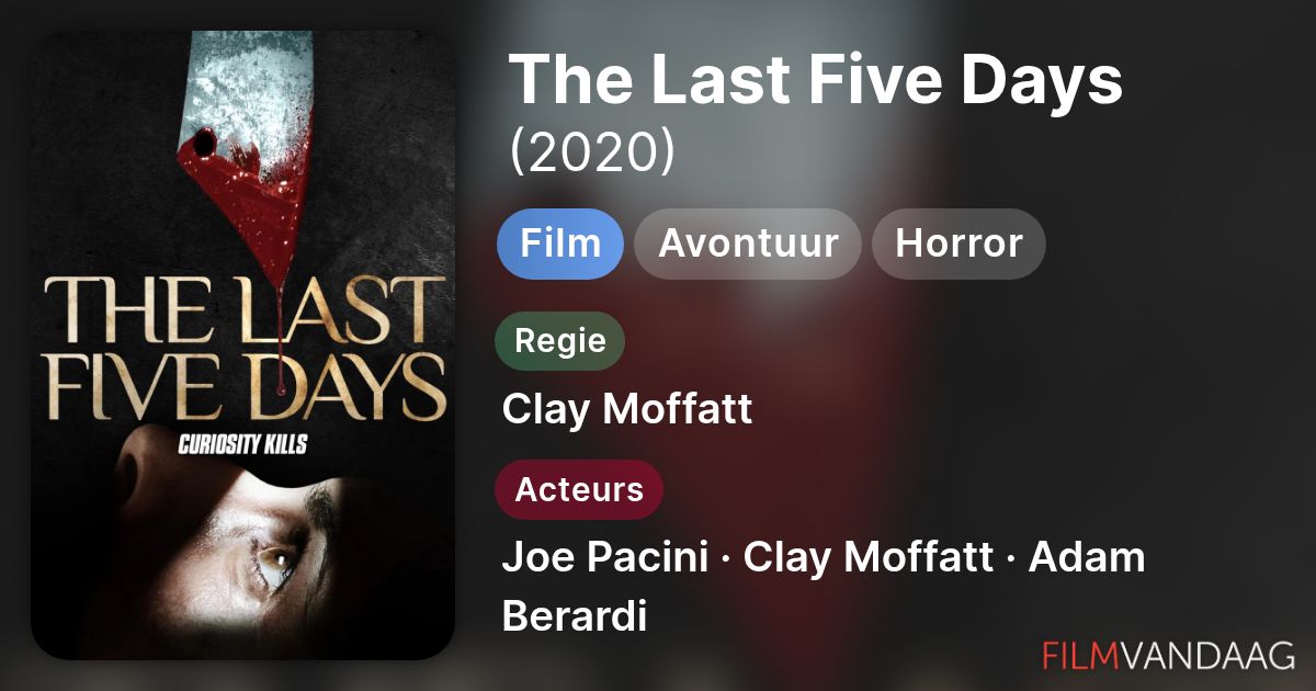 The Last Five Days (film, 2020) - FilmVandaag.nl