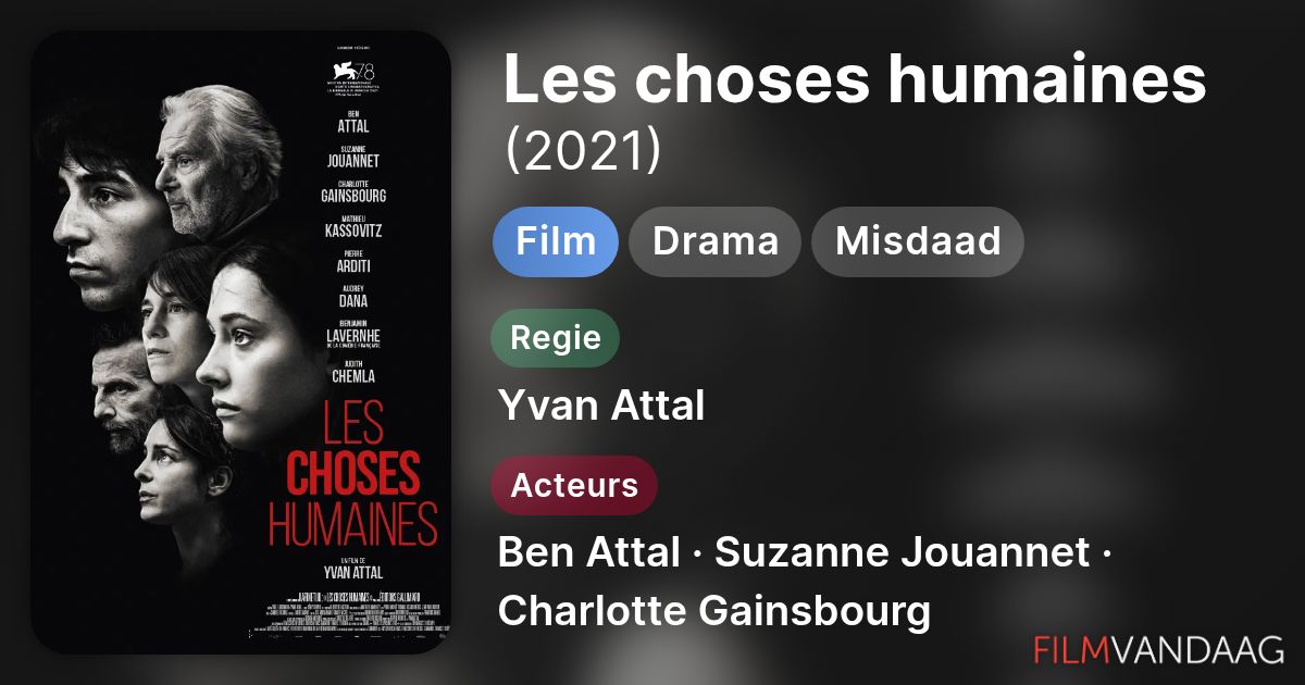 Les choses humaines (film, 2021) - FilmVandaag.nl