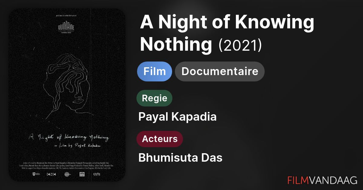 A Night of Knowing Nothing (film, 2021) - FilmVandaag.nl