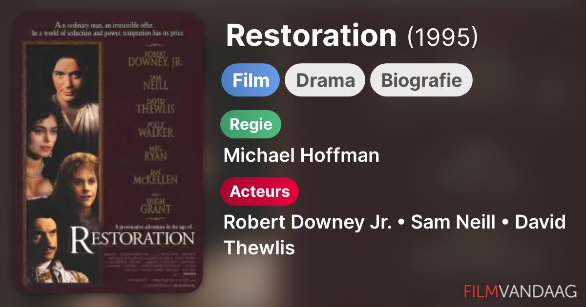 Restoration (film, 1995) - FilmVandaag.nl