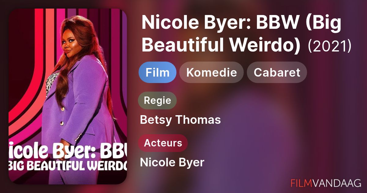 Nicole Byer: BBW (Big Beautiful Weirdo) (film, 2021) - FilmVandaag.nl