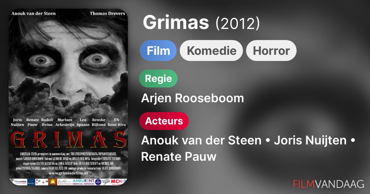 Grimas (film, 2012) - FilmVandaag.nl