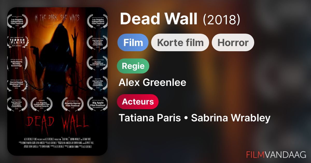 Dead Wall (film, 2018) - FilmVandaag.nl