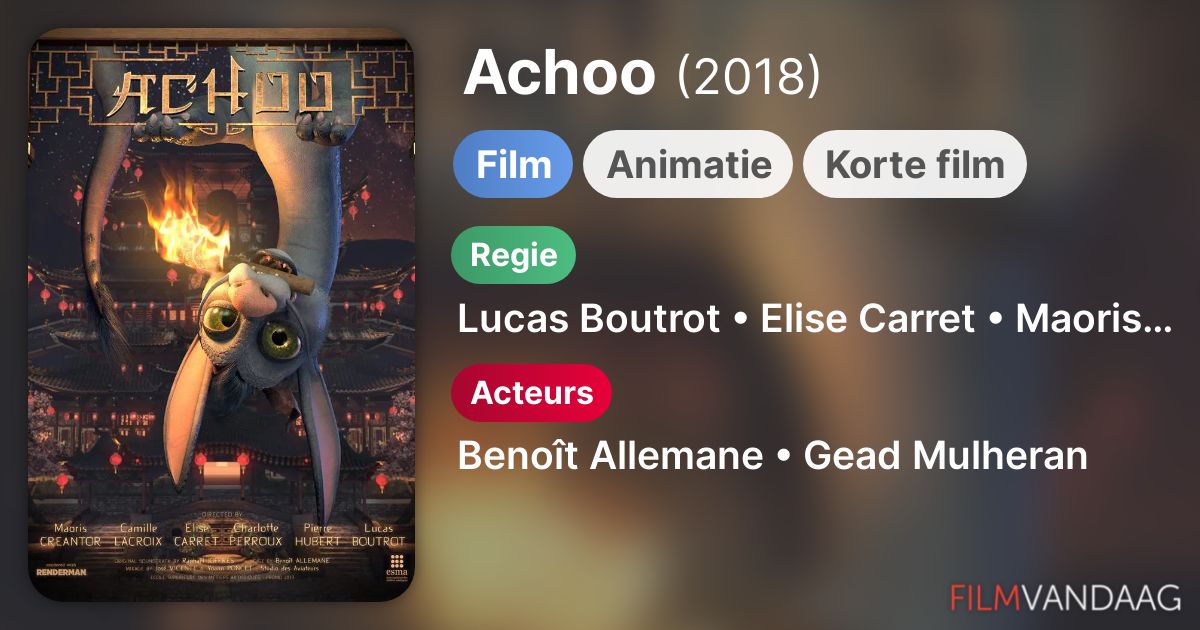 Achoo (film, 2018) kopen op dvd of blu-ray - FilmVandaag.nl