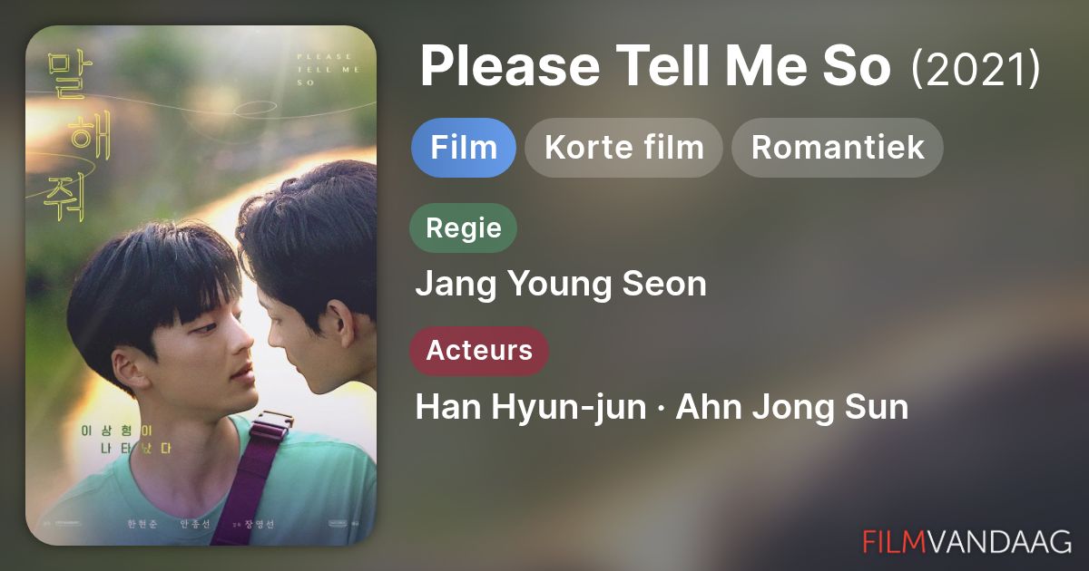 Please Tell Me So (film, 2021) - FilmVandaag.nl