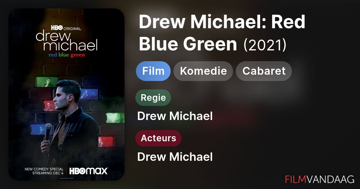 Drew Michael: Red Blue Green (film, 2021) - FilmVandaag.nl