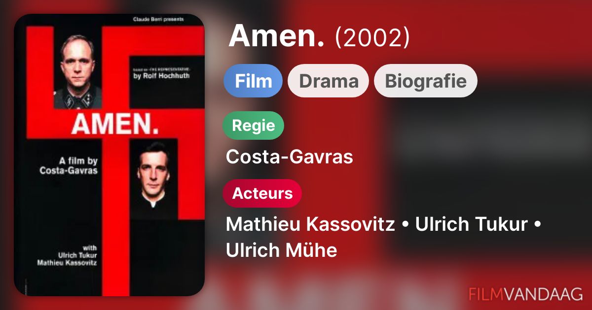 Amen. (film, 2002) - FilmVandaag.nl