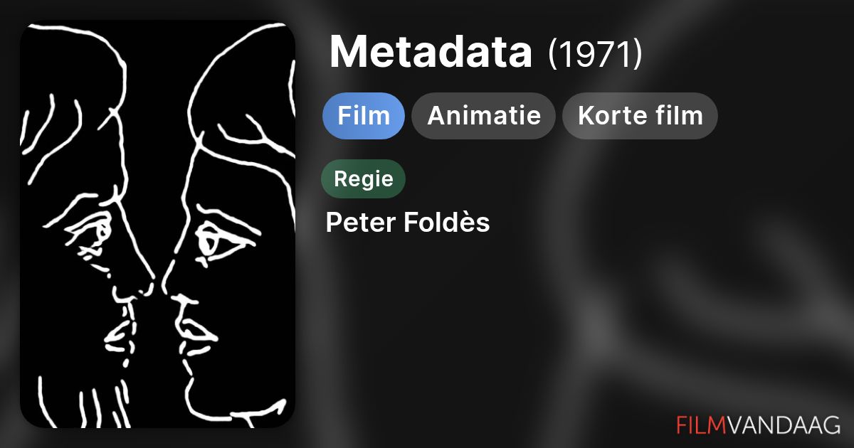 Metadata (film, 1971) - FilmVandaag.nl