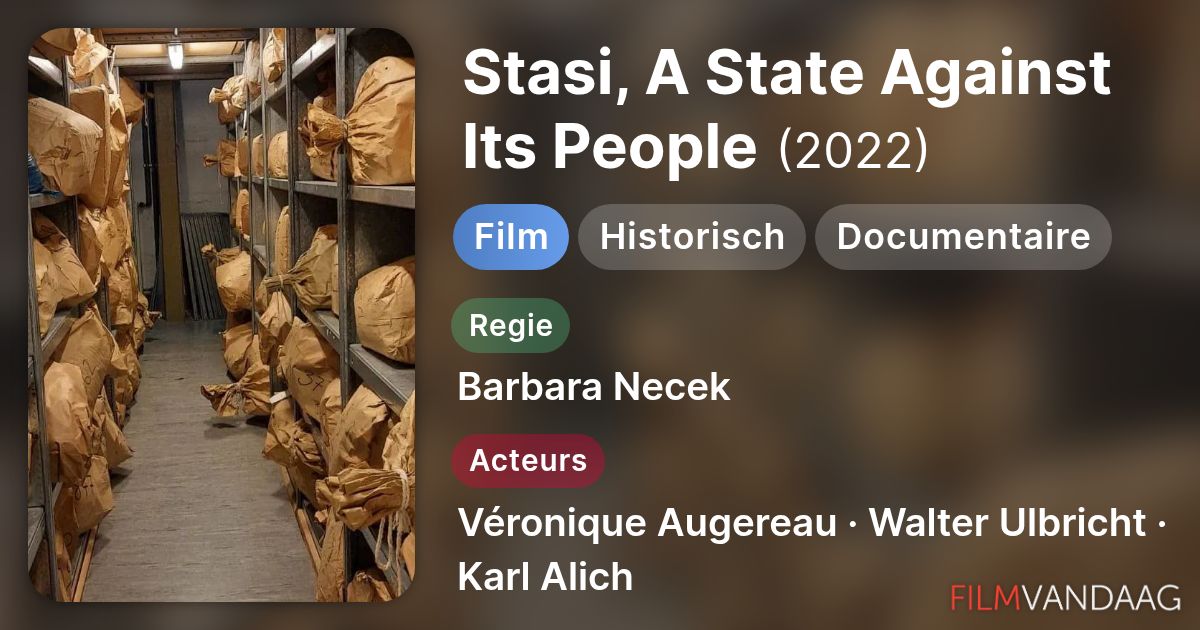 Stasi, A State Against Its People (film, 2022) - FilmVandaag.nl