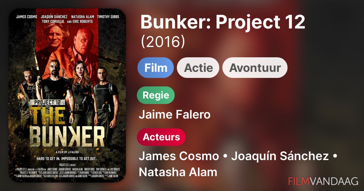 Bunker: Project 12 (film, 2016) - FilmVandaag.nl