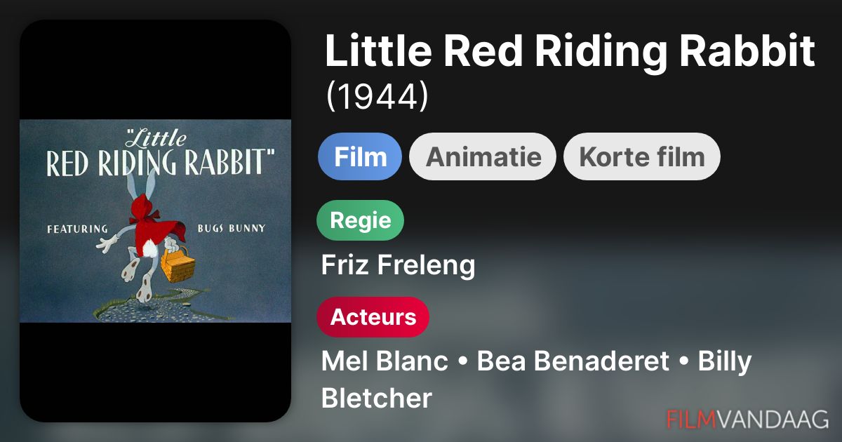 Little Red Riding Rabbit (film, 1944) - FilmVandaag.nl