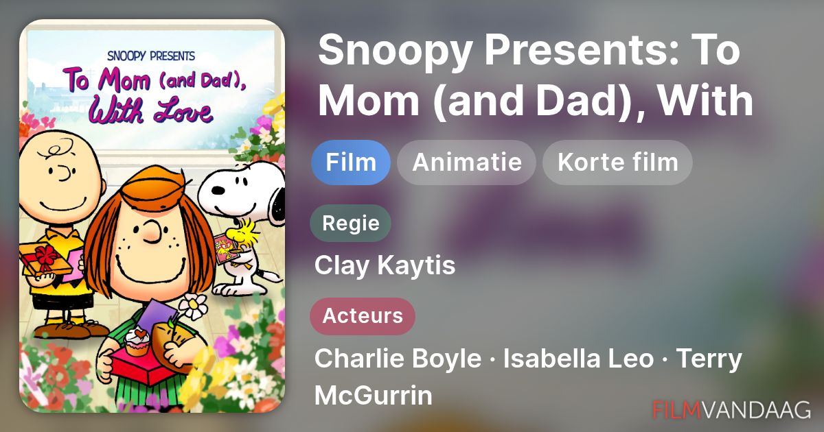 Snoopy Presents To Mom And Dad With Love Film 2022 Filmvandaag Nl