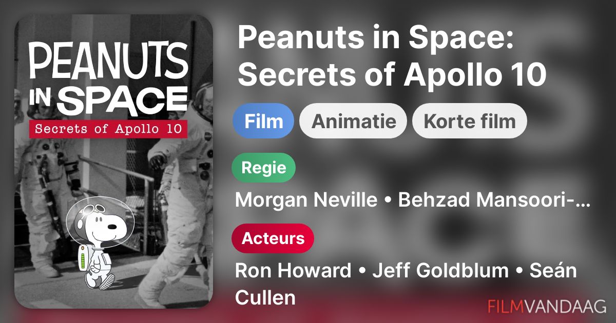 Peanuts in Space: Secrets of Apollo 10 (film, 2019) - FilmVandaag.nl