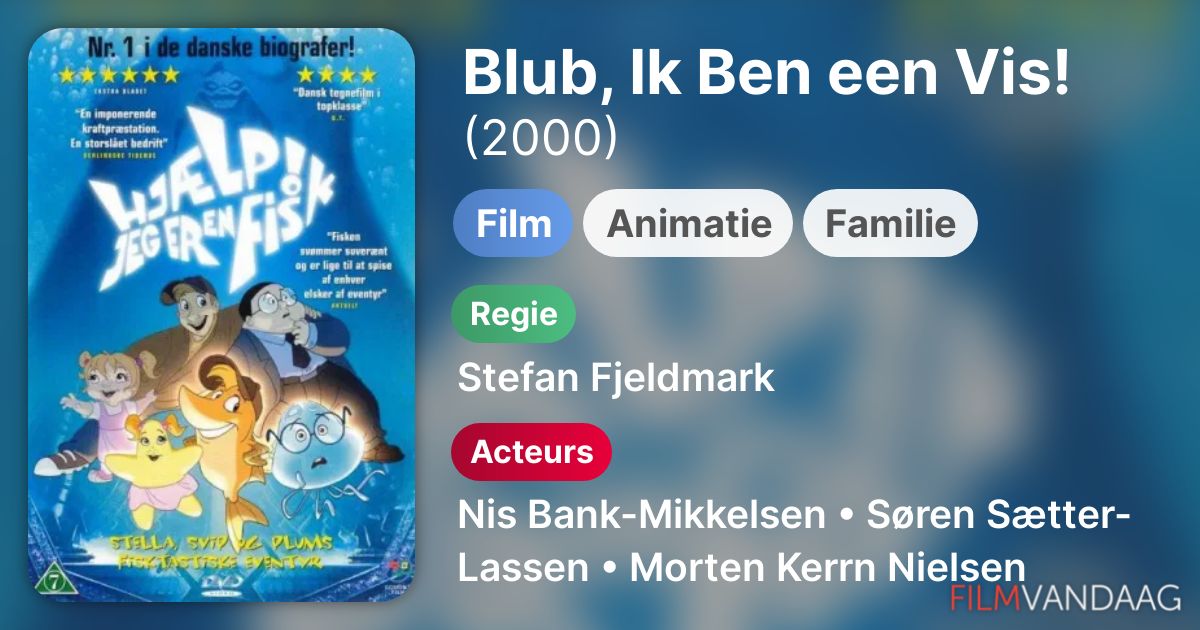 Blub, Ik Ben een Vis! (film, 2000) - FilmVandaag.nl