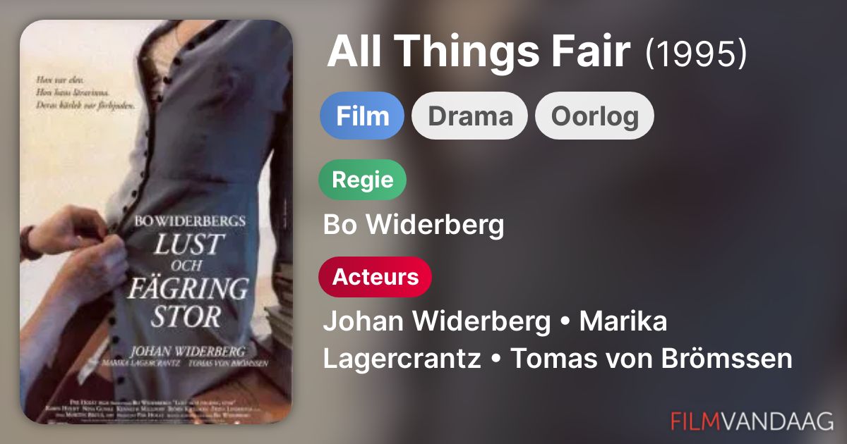 All Things Fair (film, 1995) - FilmVandaag.nl