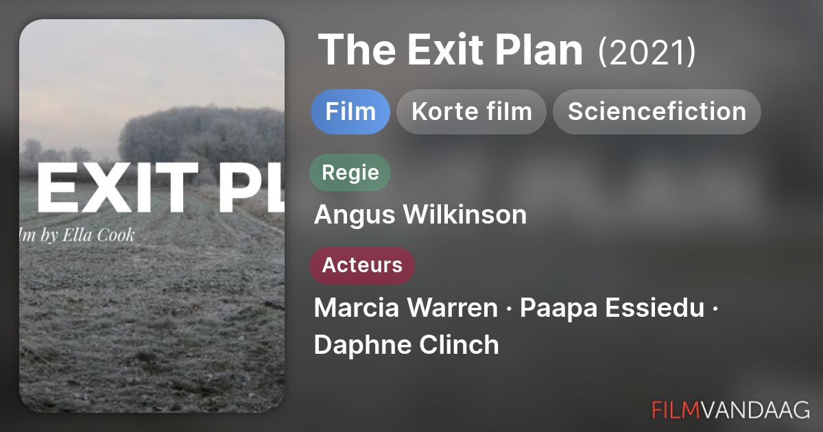 The Exit Plan (film, 2021) - FilmVandaag.nl