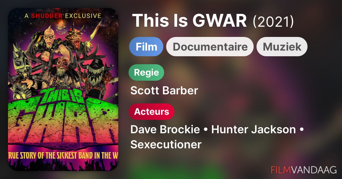 This Is GWAR (film, 2021) Nu Online Kijken - FilmVandaag.nl