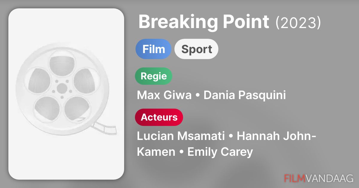 Breaking Point (film, 2023) - FilmVandaag.nl