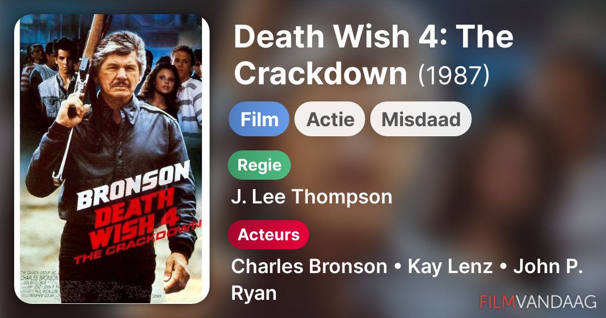 Death Wish 4: The Crackdown (film, 1987) - FilmVandaag.nl